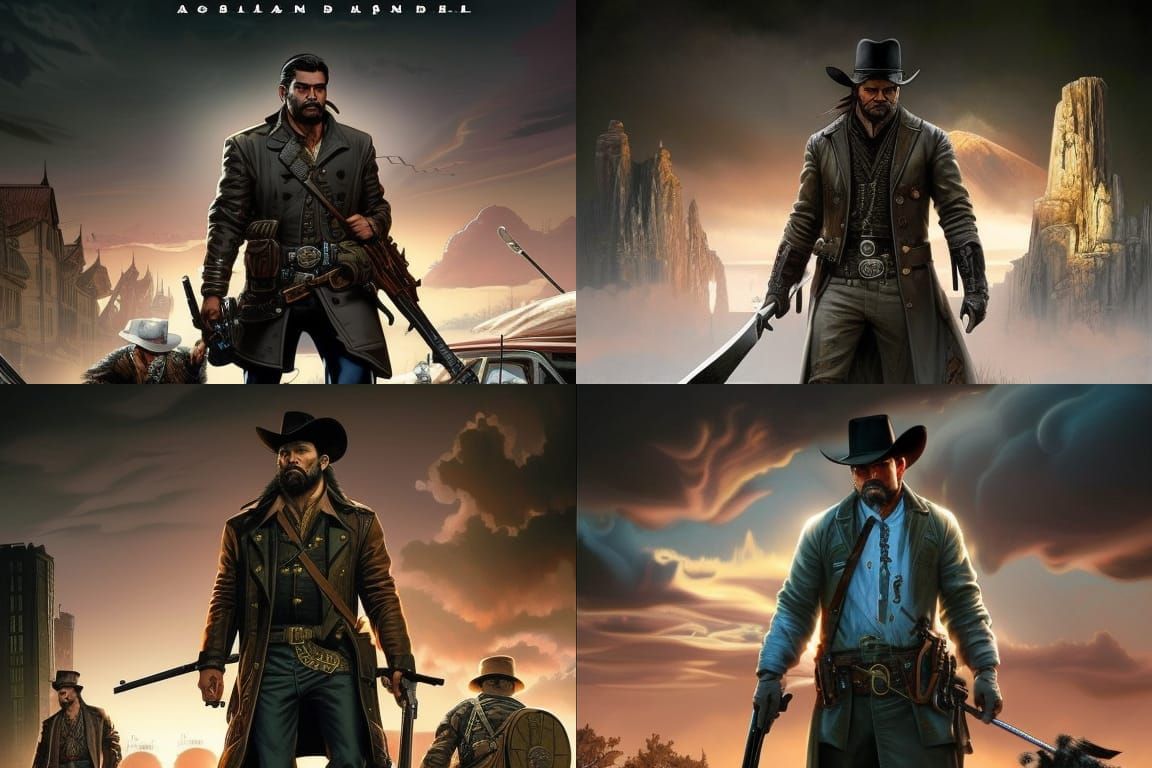 Wild west outlaws, soldiers, cowboys, gunslingers set 10 - AI Generated ...