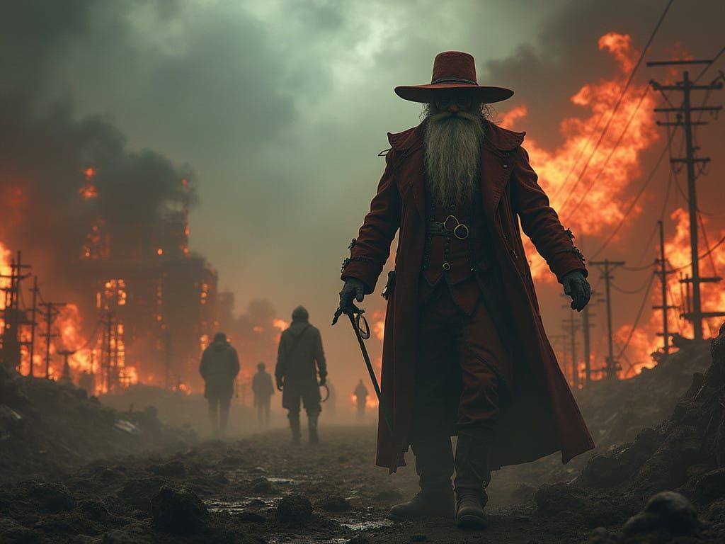 Post-Apocalyptic Dystopia: Santa as a Plague Docto... - AI Art