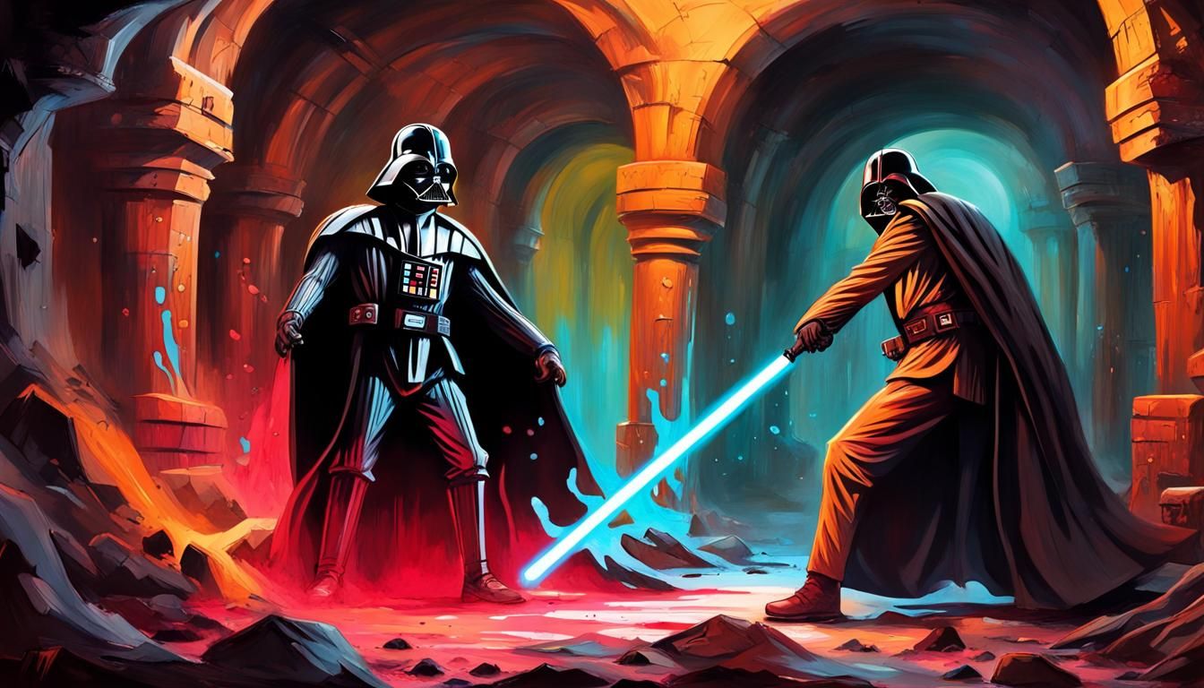 Darth Vader confronting Force alter ego in dreams - AI Generated ...