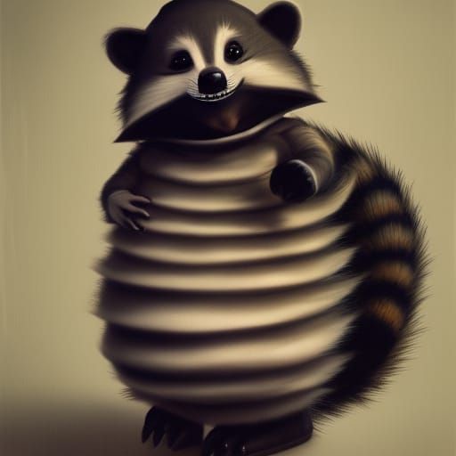 Psycho raccoon - AI Generated Artwork - NightCafe Creator