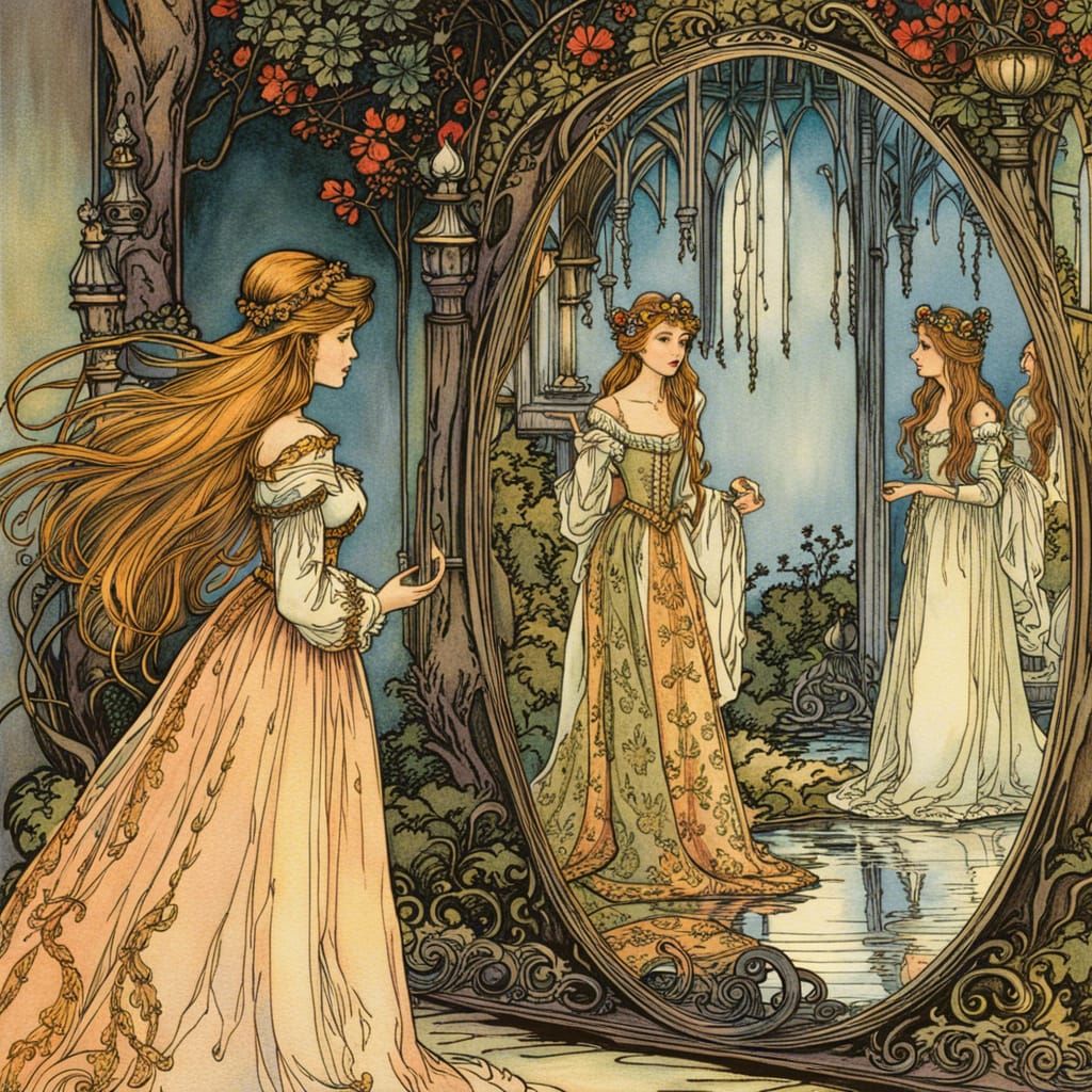 The Enchanted Mirror Shows Everyone Else In the Room - AI Generated ...