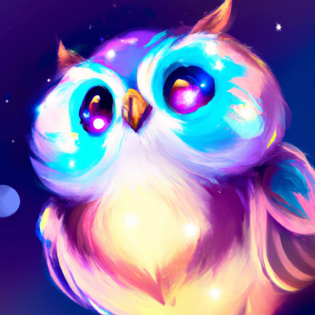 Rave owl - AI Generated Artwork - NightCafe Creator