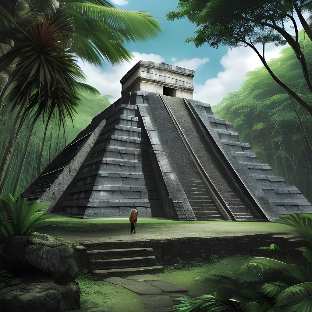 Mayan temple in the jungle - AI Generated Artwork - NightCafe Creator
