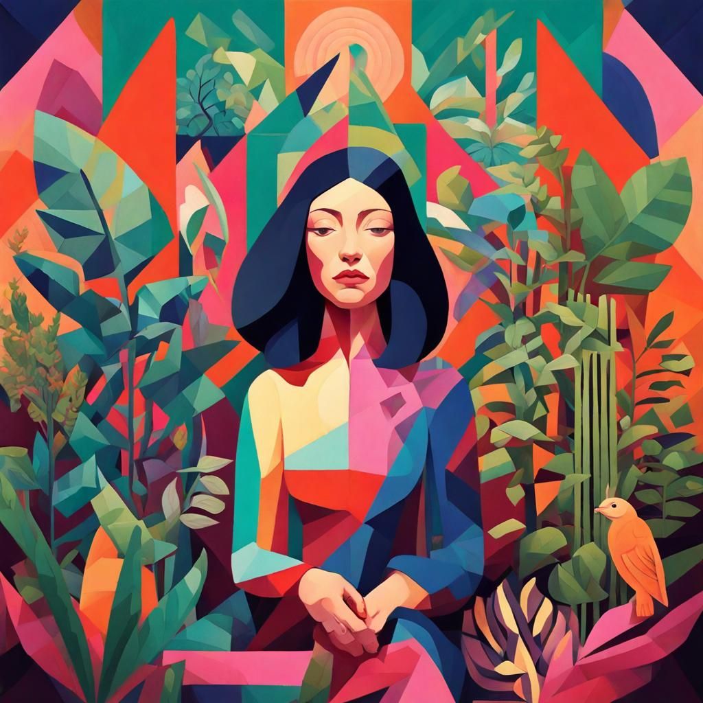 Cubist Jungle - AI Generated Artwork - NightCafe Creator