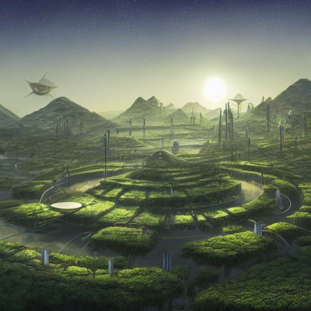 Solarpunk Landscape - AI Generated Artwork - NightCafe Creator