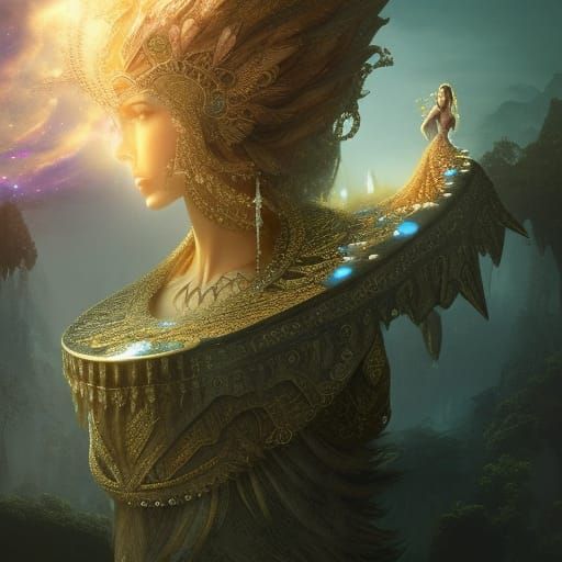 Goddess of the Cosmos - AI Generated Artwork - NightCafe Creator