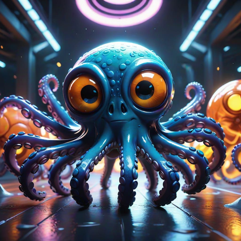 Ethereal Mr. Squishy Toes on a Futuristic Fashion ... - AI Art