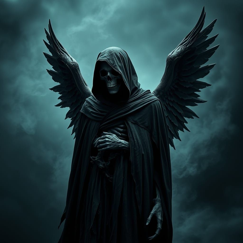 Angel of death - Dark Angel of Mortality in Haunting HDR