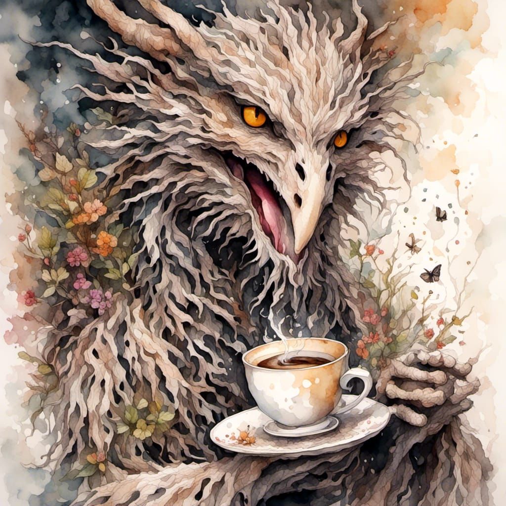 before my coffee lmao - AI Generated Artwork - NightCafe Creator