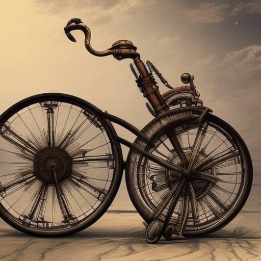 Steampunk bicycle - AI Generated Artwork - NightCafe Creator