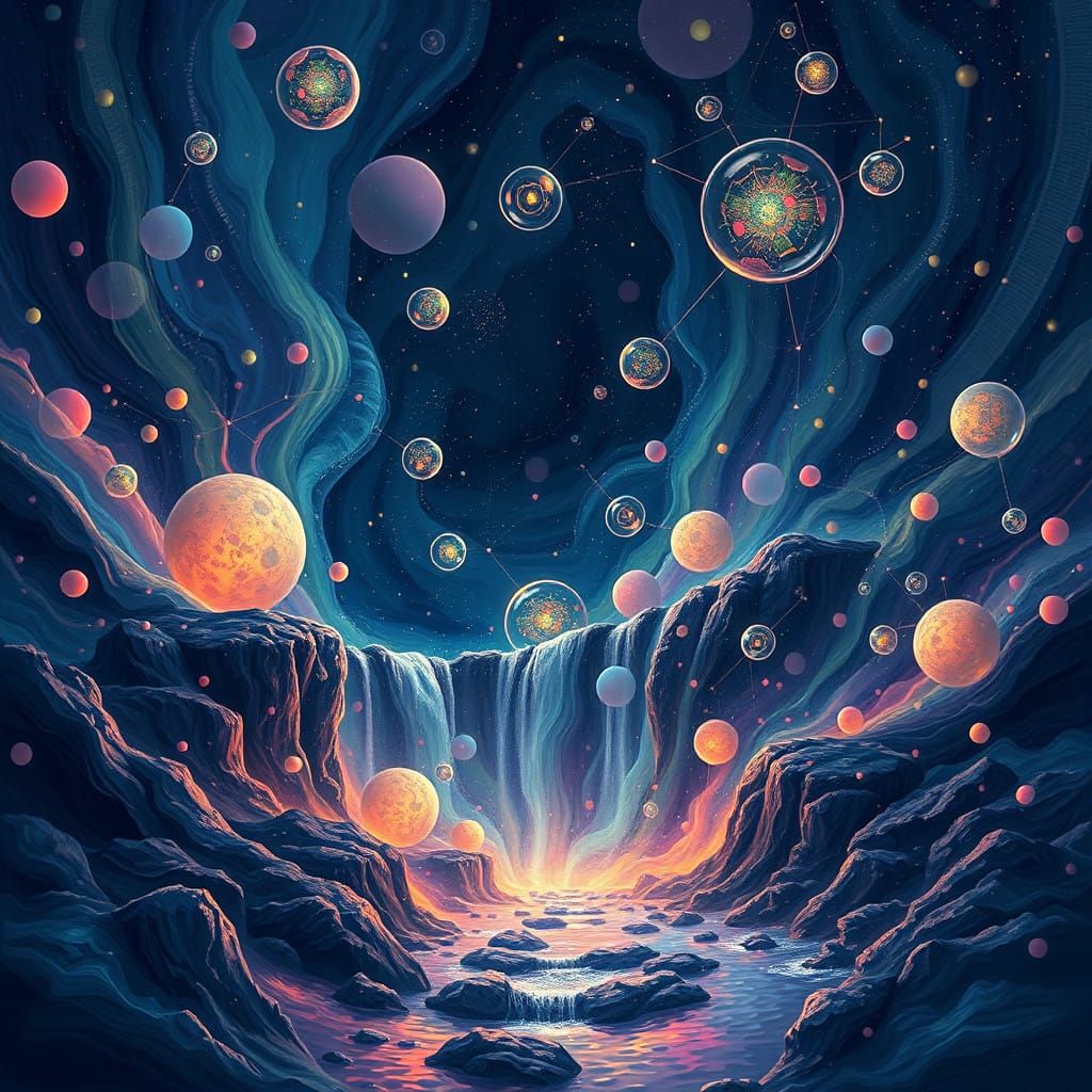 colorful orbs sweep night sky - Vibrant Orbs Dance Across ...