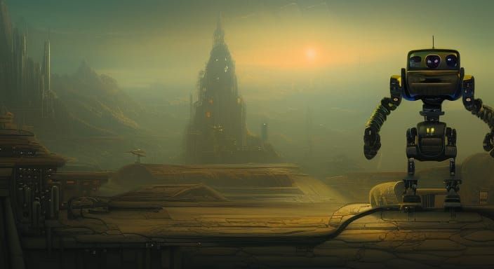 Robot Planet - AI Generated Artwork - NightCafe Creator