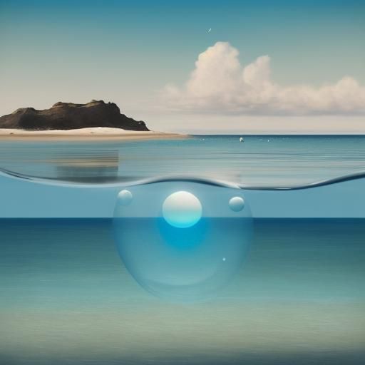 Art by René Magritte, Georgia O'Keeffe, open seashell on sandy beach ...