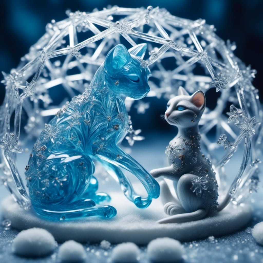 elegantly posing and hugging in love SNOW queen and snow king blue ...