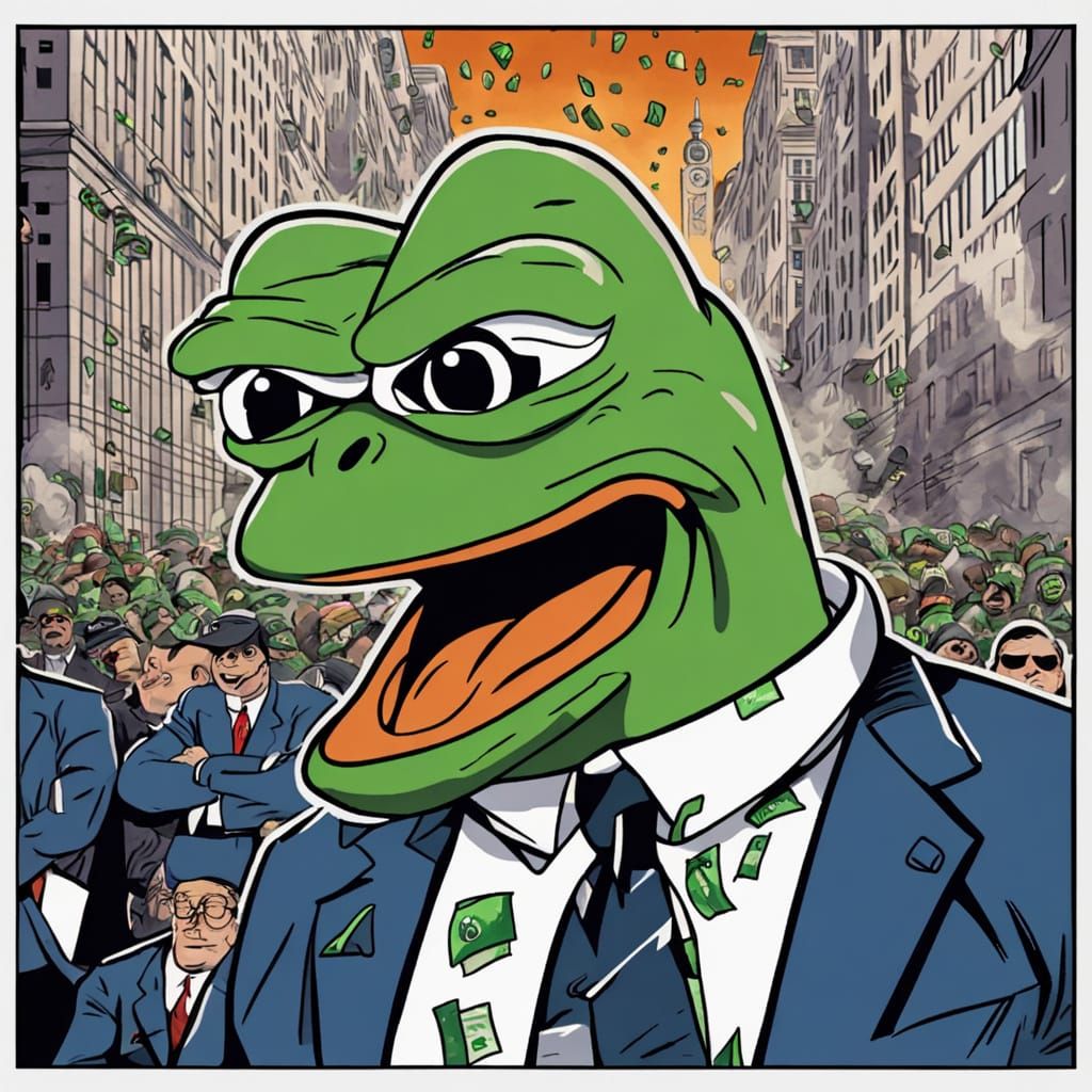 wall street pepe meme explosion - Financial Frenzy in a Meme...
