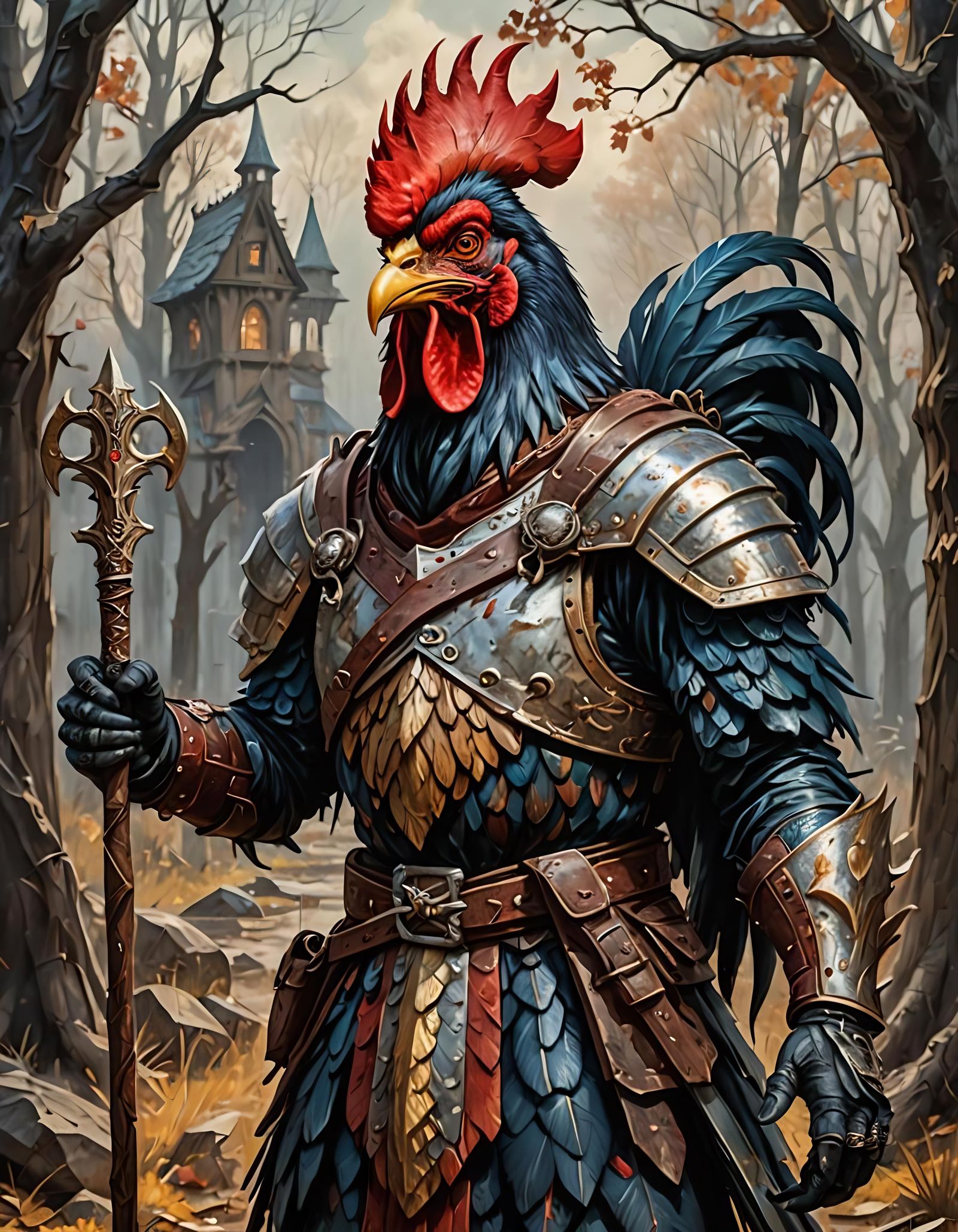Rooster knight - AI Generated Artwork - NightCafe Creator