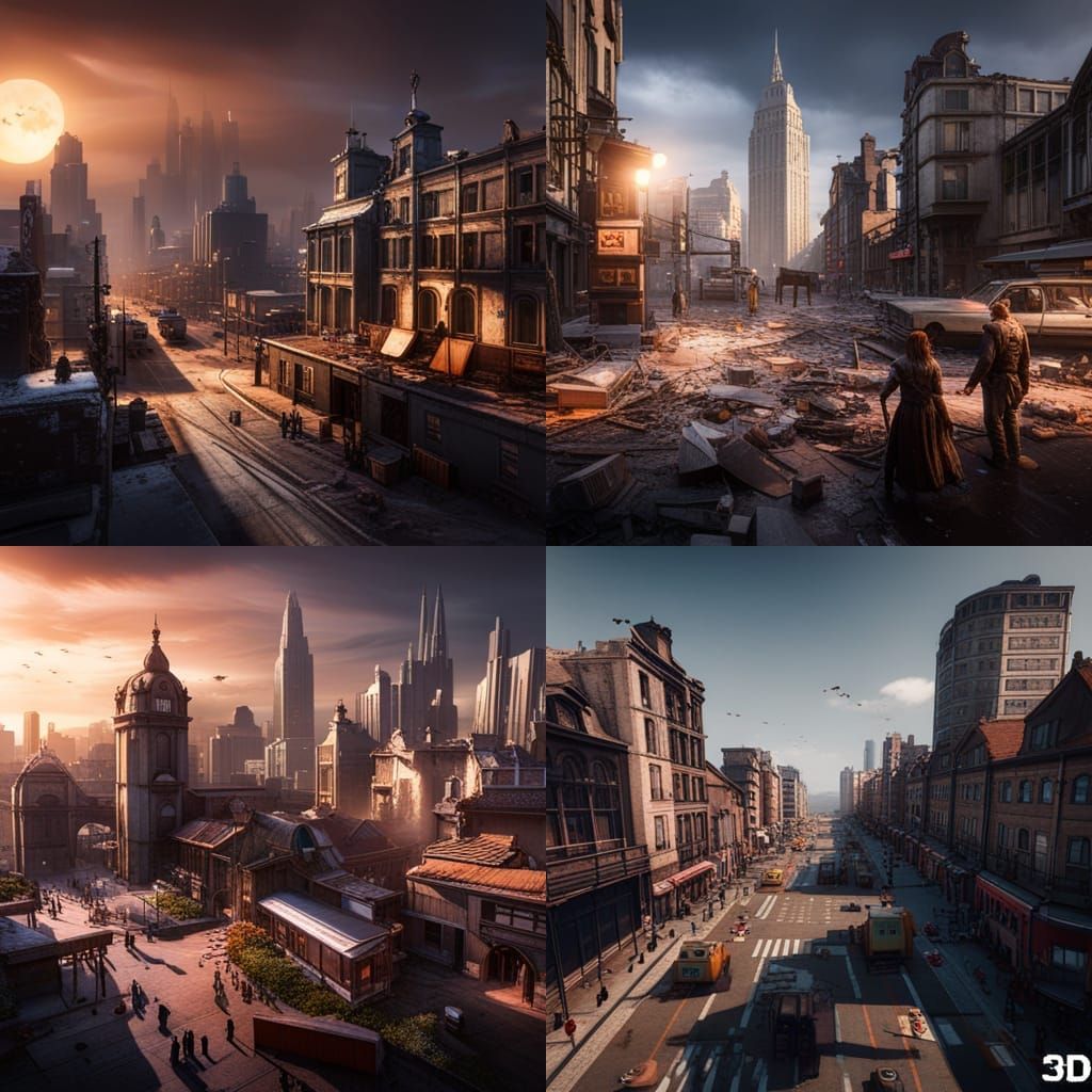 apocalipse de sombie dans une ville - AI Generated Artwork - NightCafe ...