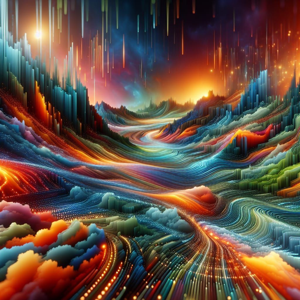 Byte Sized Pixel Beauty - AI Generated Artwork - NightCafe Creator