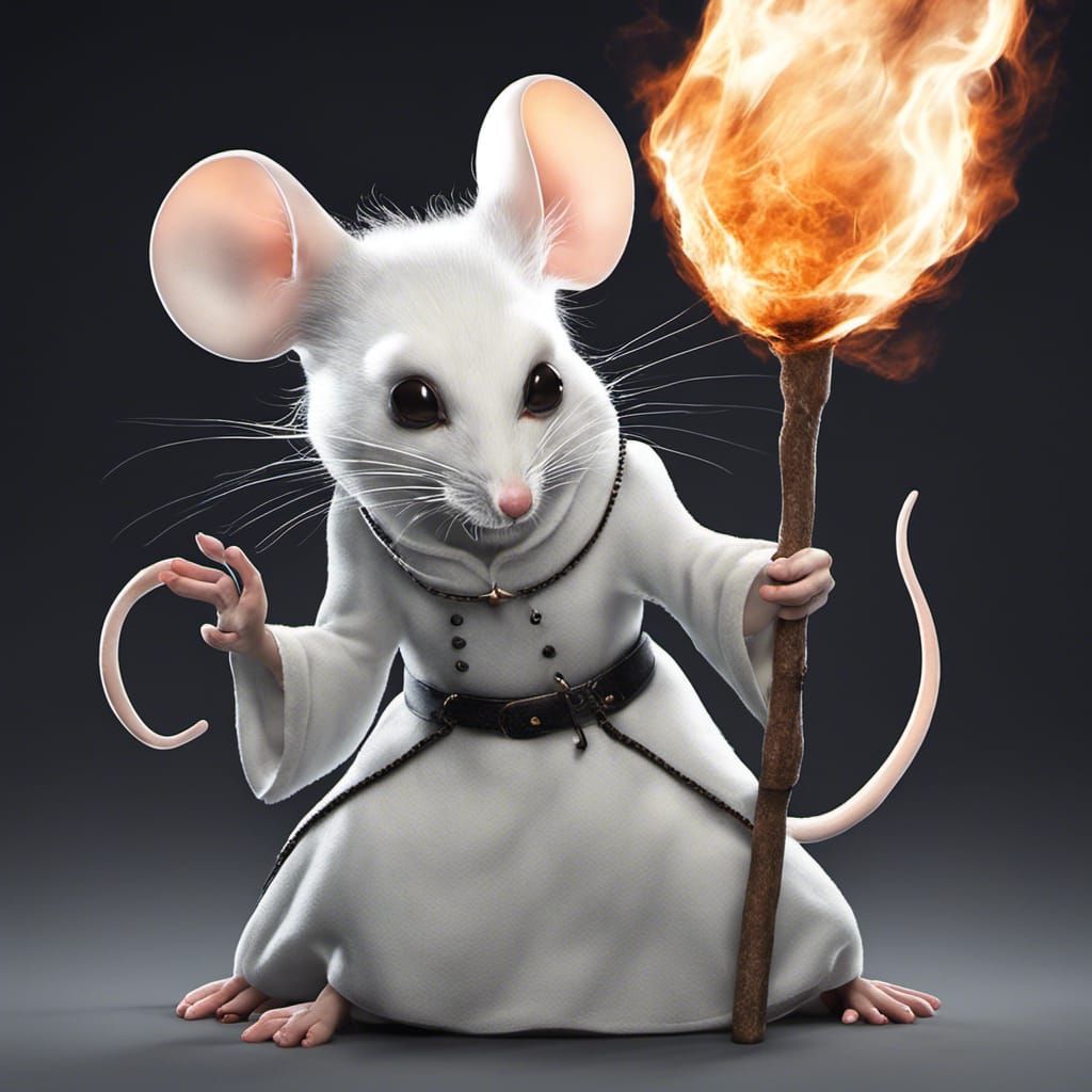 evil white witches mouse, - AI Generated Artwork - NightCafe Creator