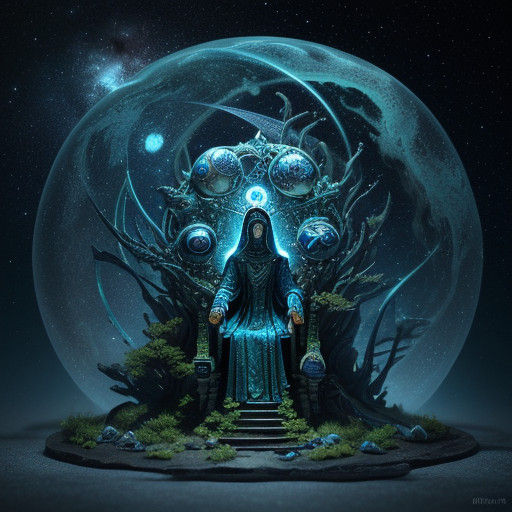 Surreal Cosmic Scene Depicts Alien Rulers in a Vib... - AI Art