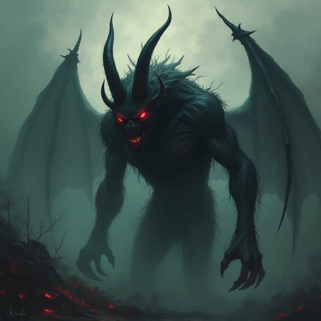 Just a demon - Ethereal Demon in Dark Fantasy Art