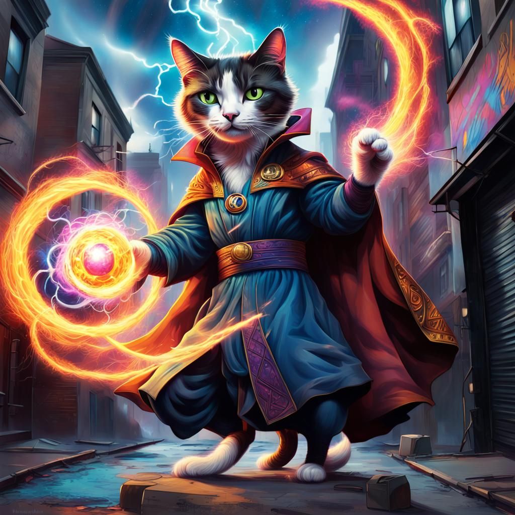 Dr Strange Cat - AI Generated Artwork - NightCafe Creator