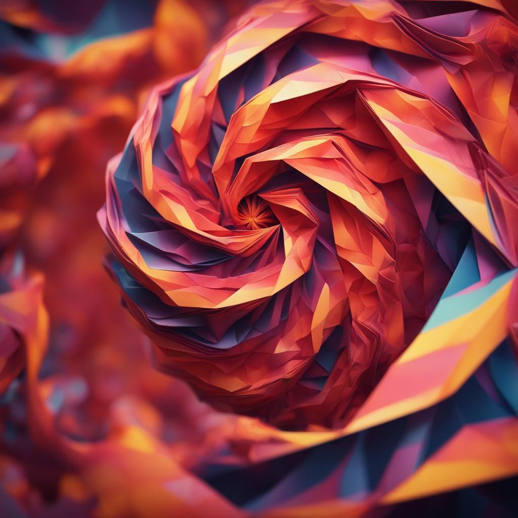 Complex Origami Balls - AI Generated Artwork - NightCafe Creator