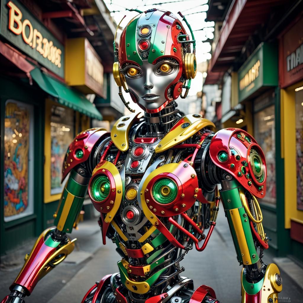 Humanoid robot, made of plastic. - AI Generated Artwork - NightCafe Creator