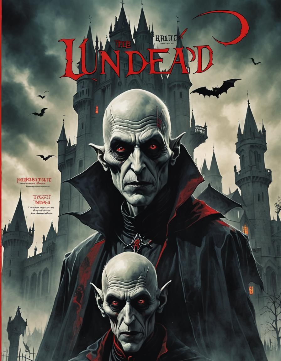 gothic vampire magazine cover page with writing in creepy font that ...