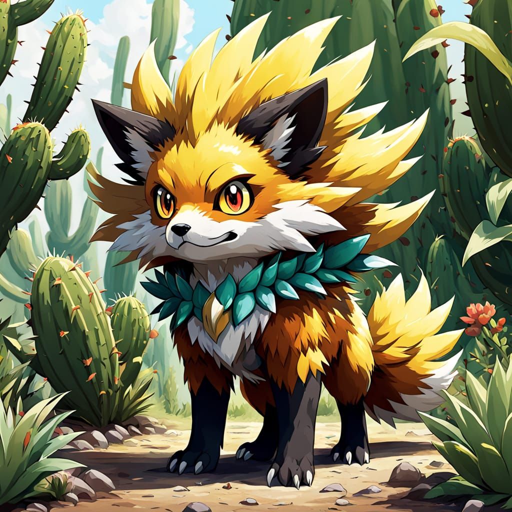 Ground Type Fakemon with Regal Fenix Fox Inspirati... - AI Art
