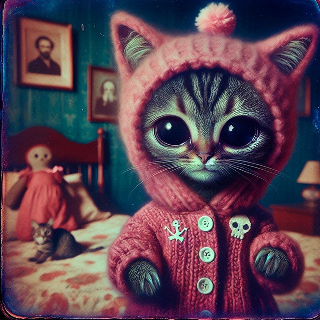 Alien kitten - AI Generated Artwork - NightCafe Creator