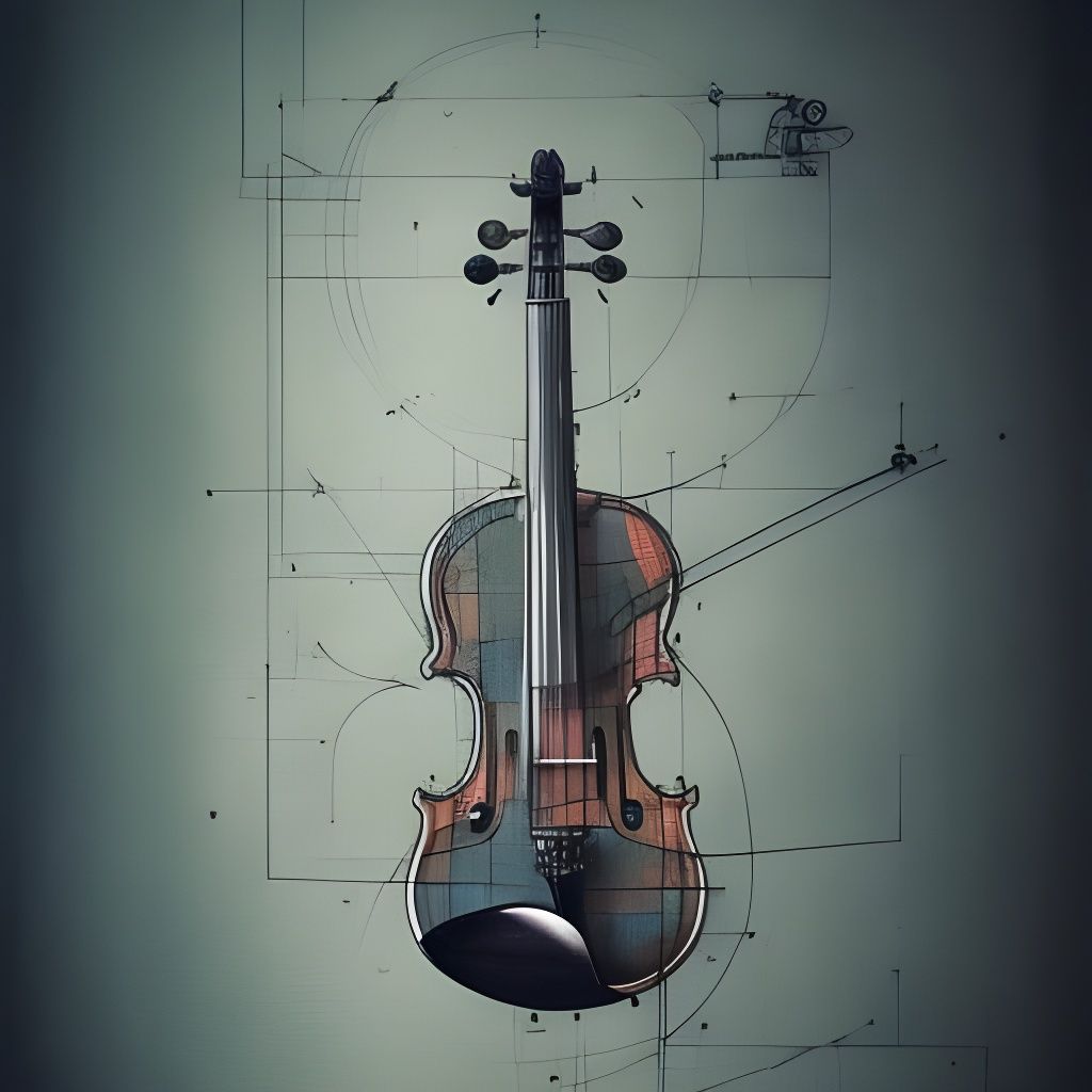 Violin blueprint - AI Generated Artwork - NightCafe Creator