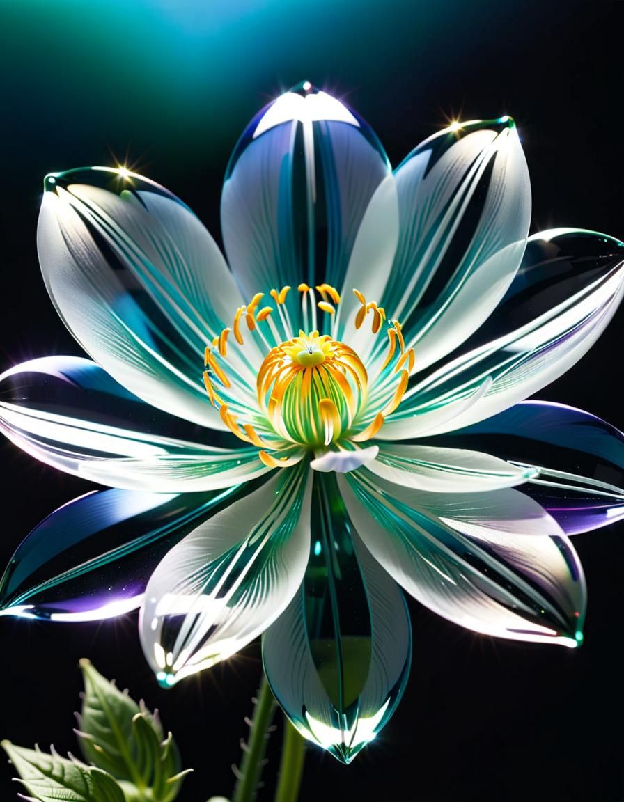 Translucent flower - AI Generated Artwork - NightCafe Creator