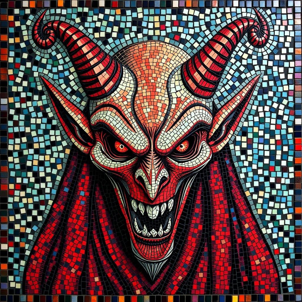 Devil mosaic - Devil mosaic