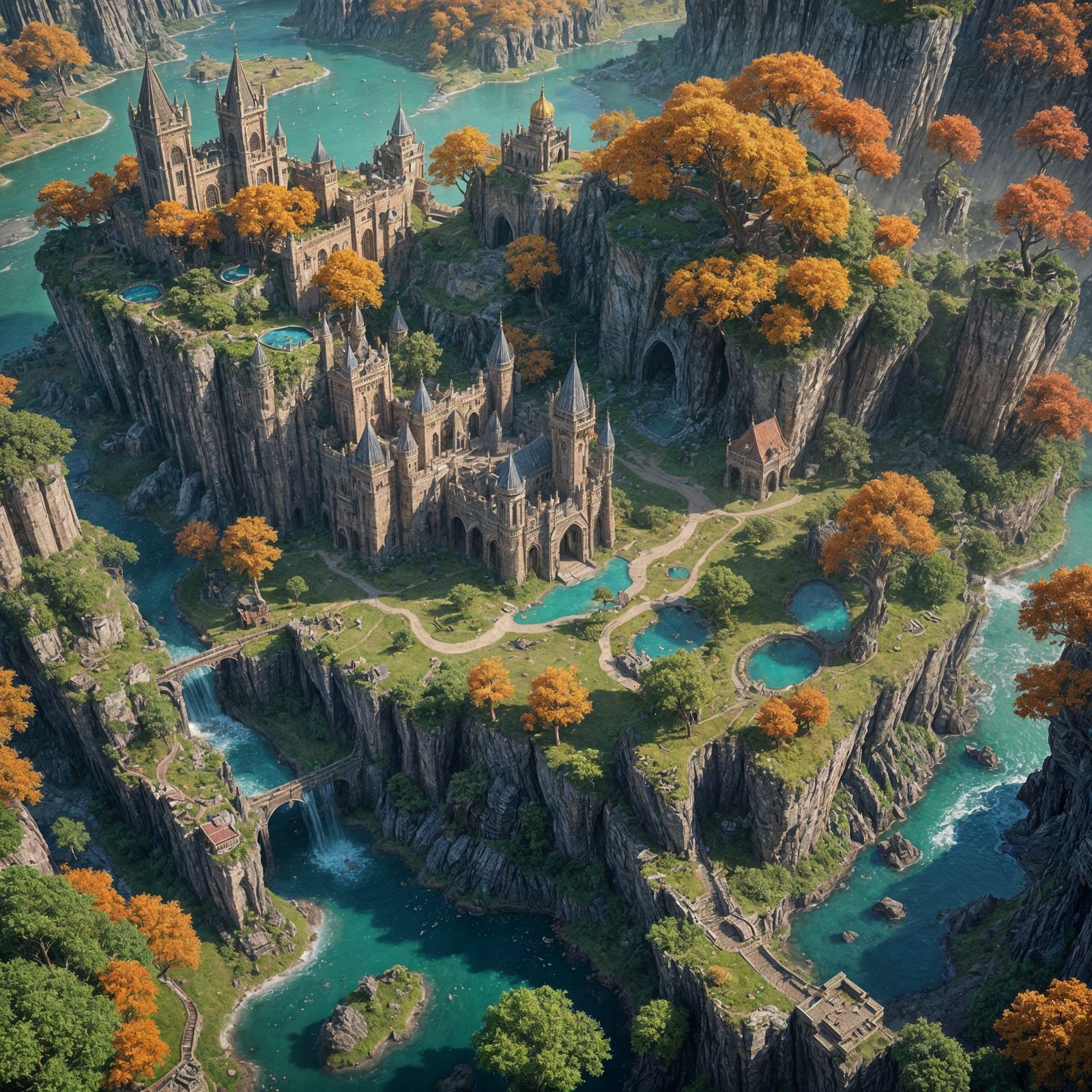 Map of a kingdom detailed matte painting, deep color, fantastical ...