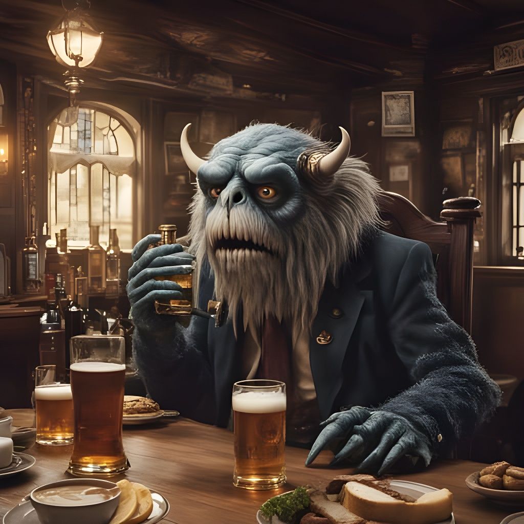 The pub bore. - AI Generated Artwork - NightCafe Creator