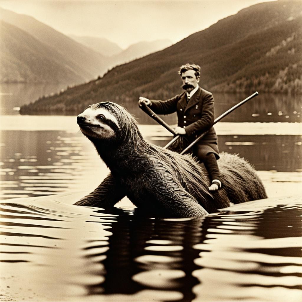 Riding the Slothness monster - AI Generated Artwork - NightCafe Creator