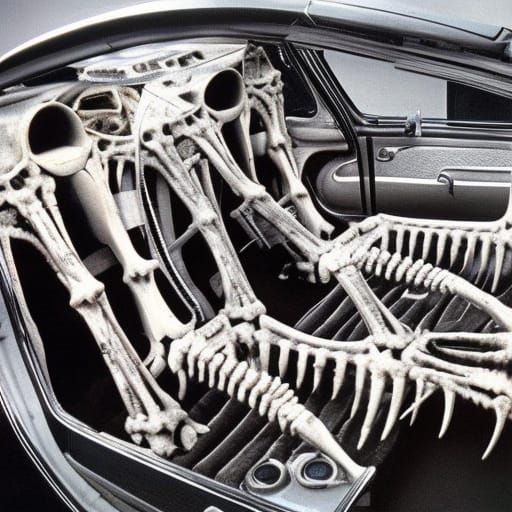 1960's car made of bones H.R. Giger - AI Generated Artwork - NightCafe ...
