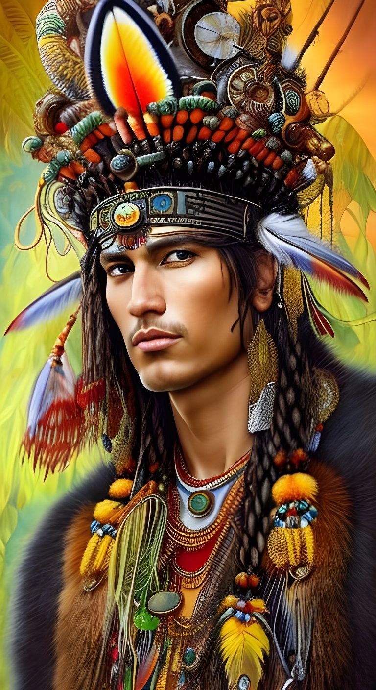 Shaman "Etu" - AI Generated Artwork - NightCafe Creator