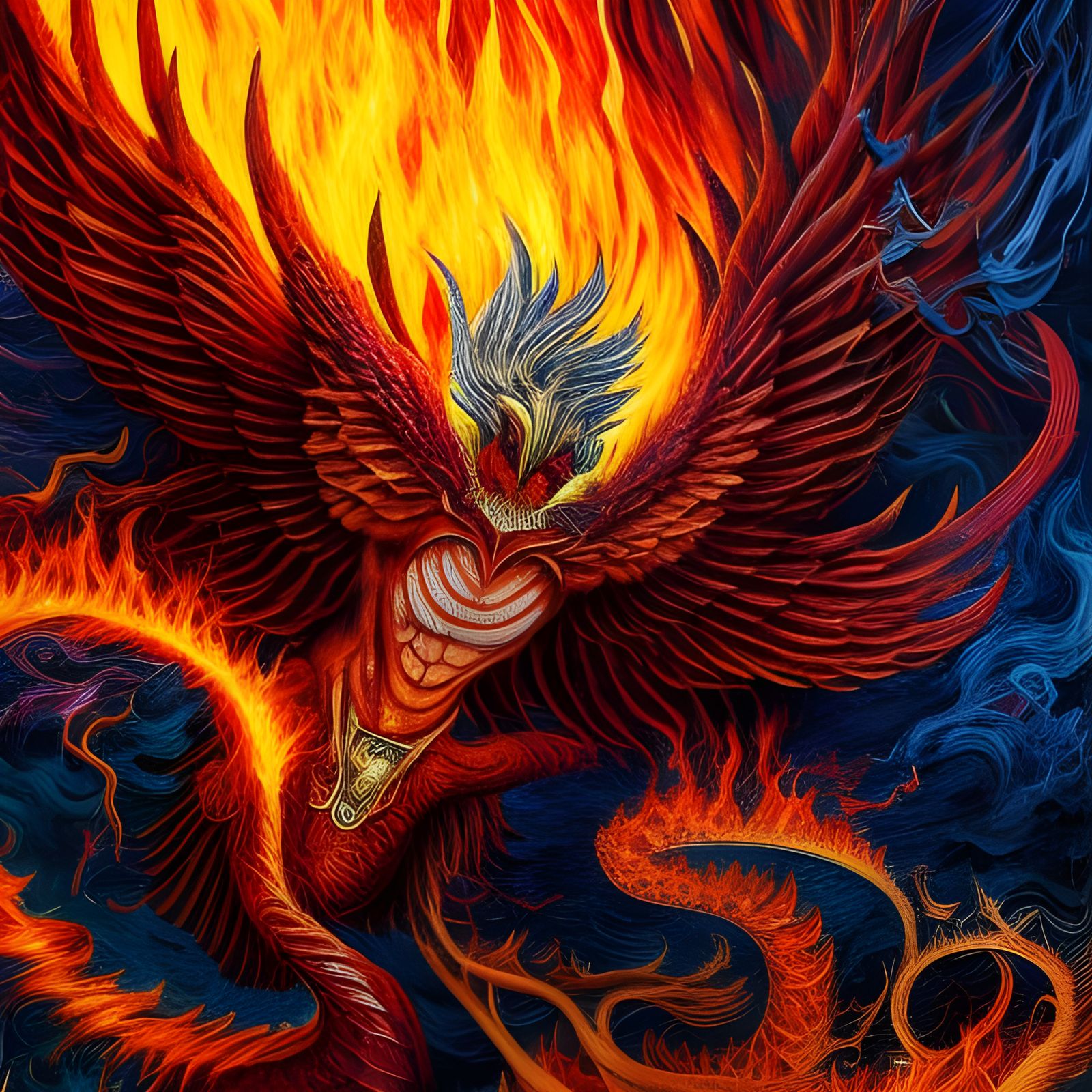 Phoenix Demon - AI Generated Artwork - NightCafe Creator