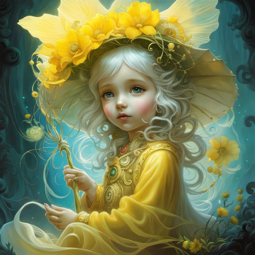 Little Miss Daffodil - AI Generated Artwork - NightCafe Creator