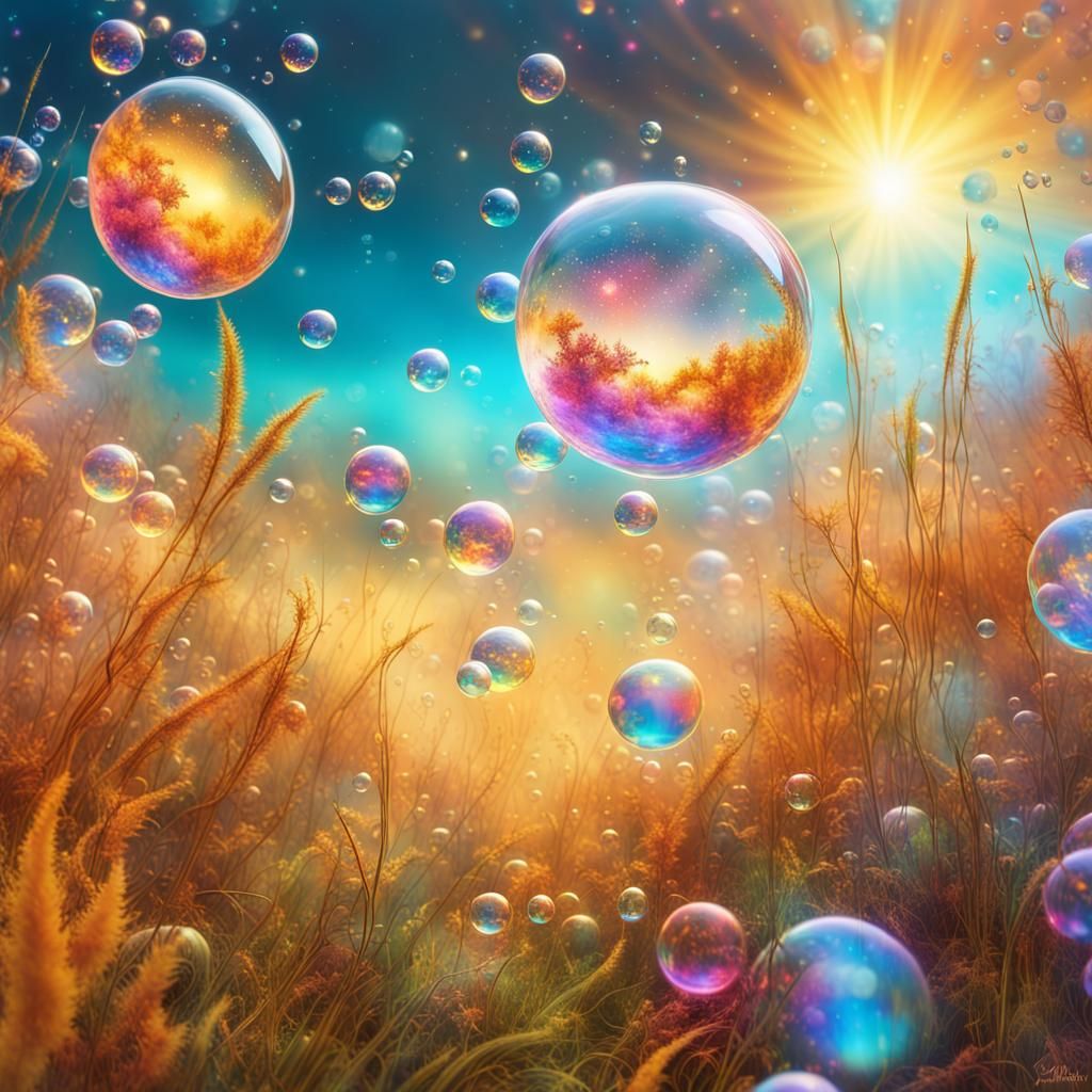 Bubble field - AI Generated Artwork - NightCafe Creator