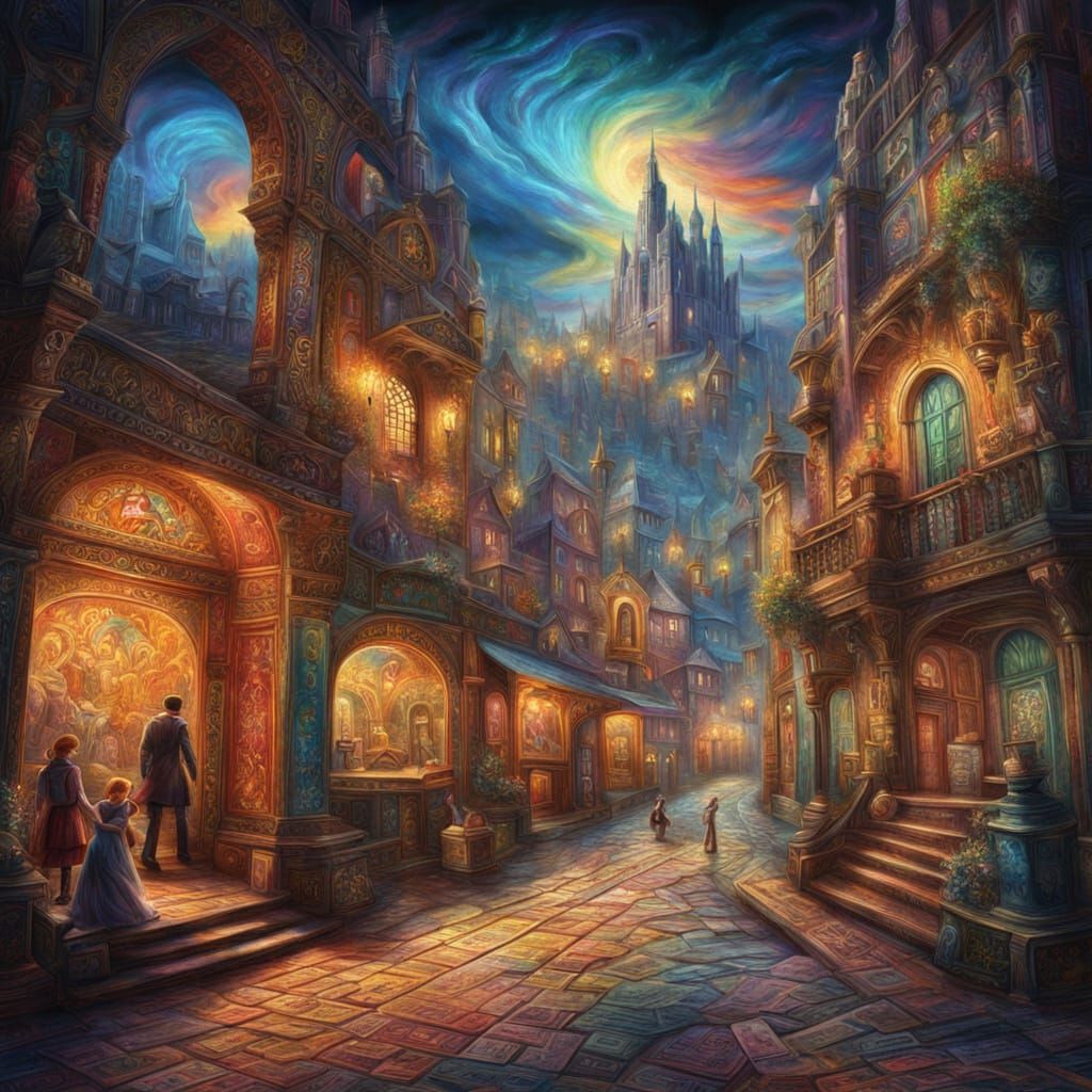 Coloured Chalk - Vibrant Chalk Art Masterpiece