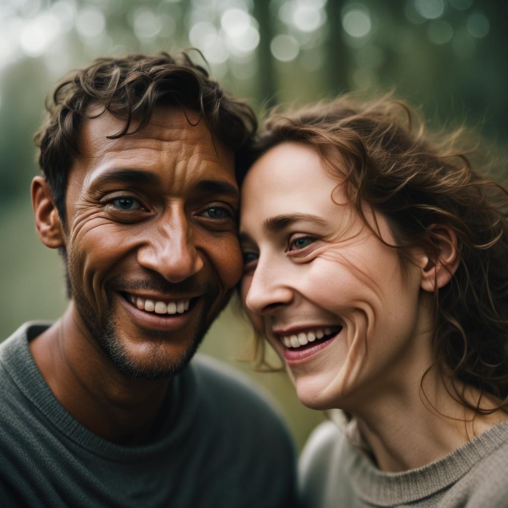 A photo of two people falling in love, capturing the essence of that ...
