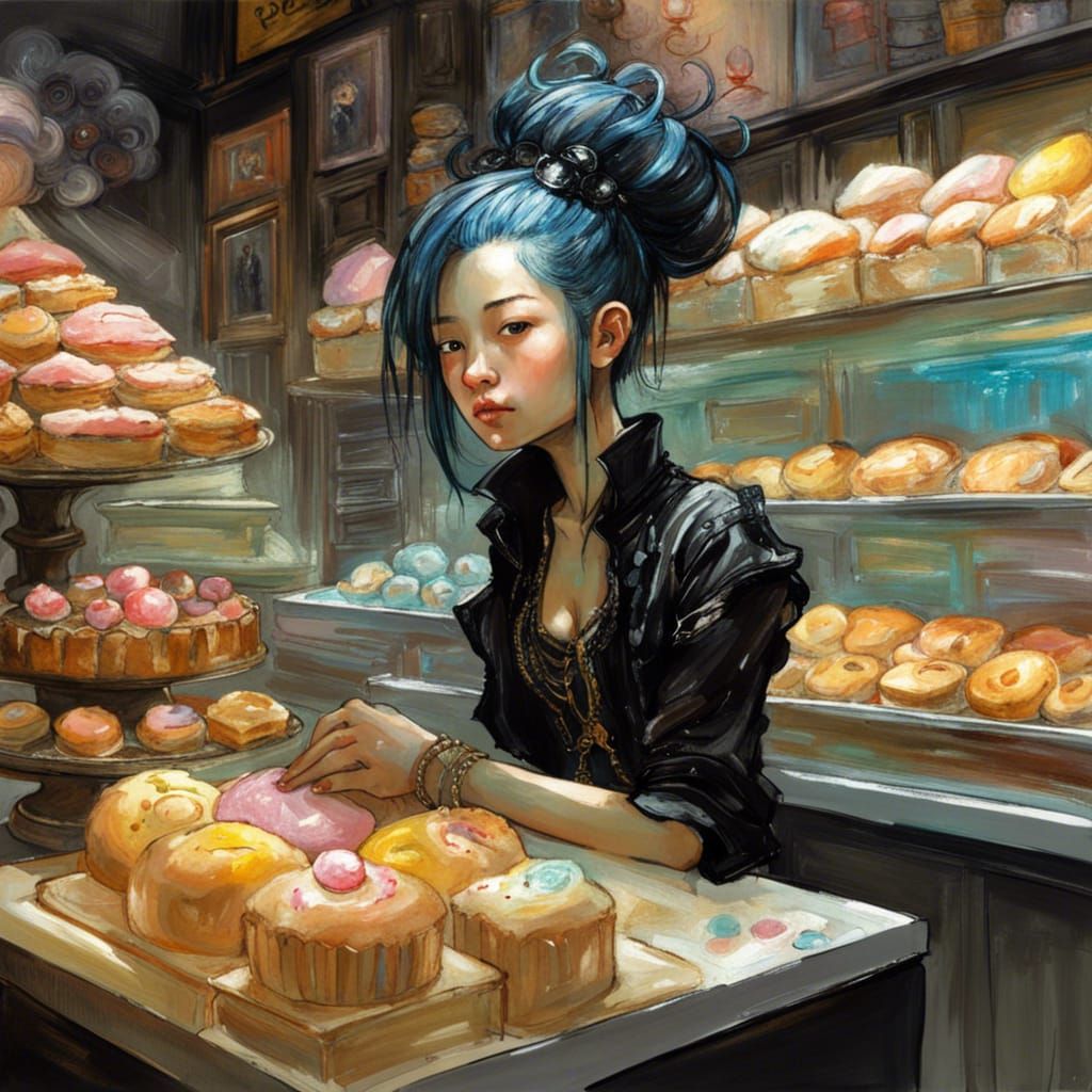 Goth bakery - AI Generated Artwork - NightCafe Creator