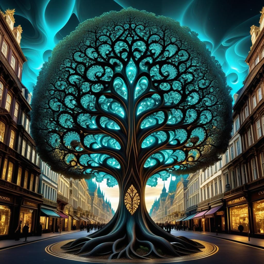 Fractal Tree - AI Generated Artwork - NightCafe Creator