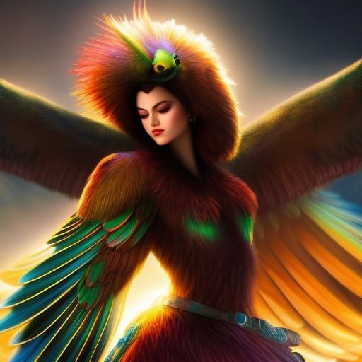 Bird mythology Furry anthro fluffy furry humanoid human hybrid cute ...