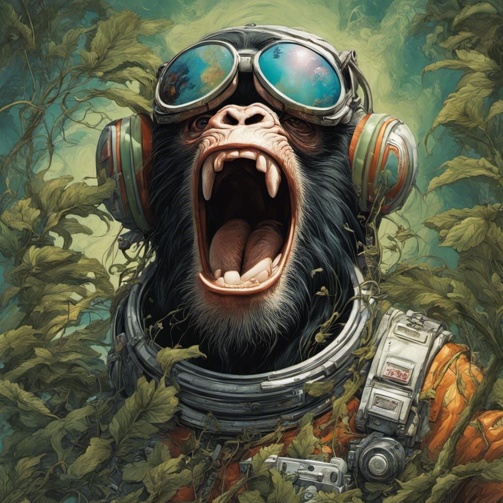 Space Chimp - Billy - AI Generated Artwork - NightCafe Creator