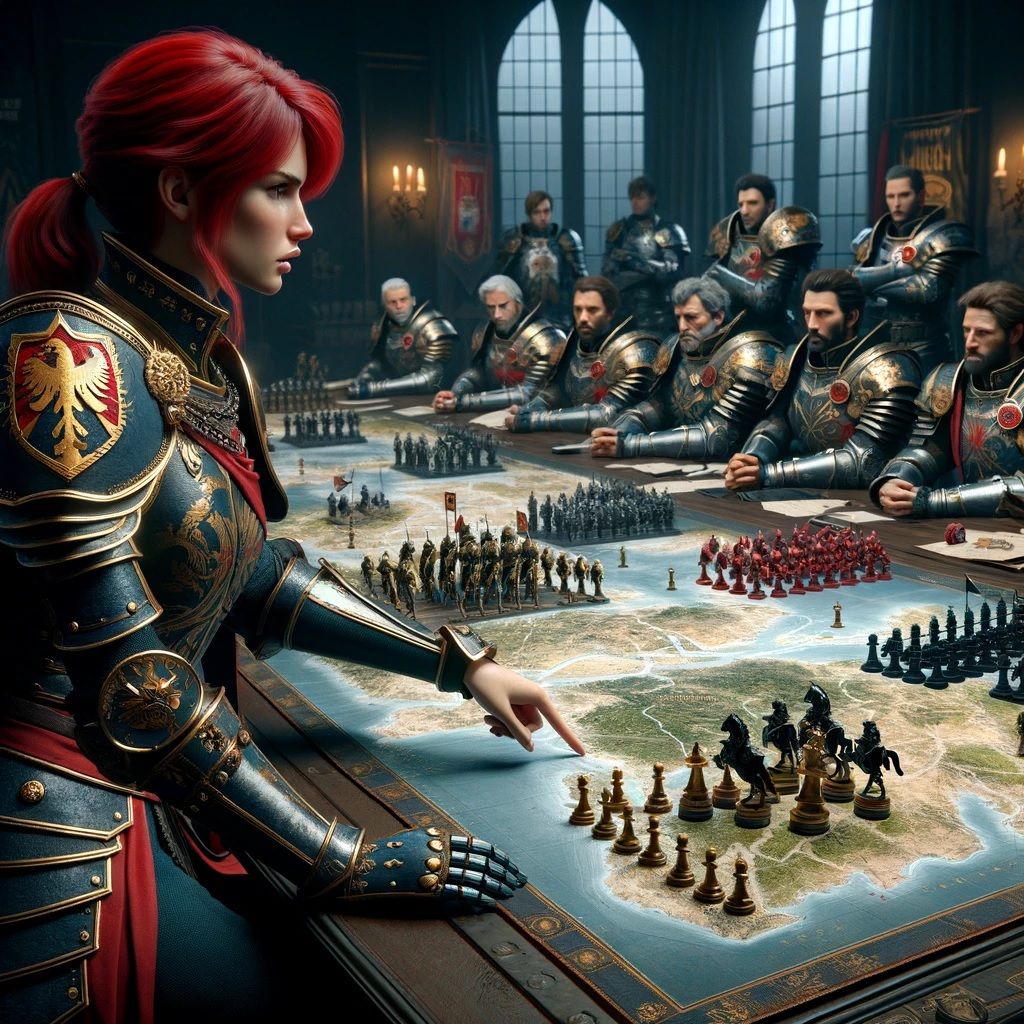 Juliana Maeve, The Red Knight Master Strategist - AI Generated Artwork ...