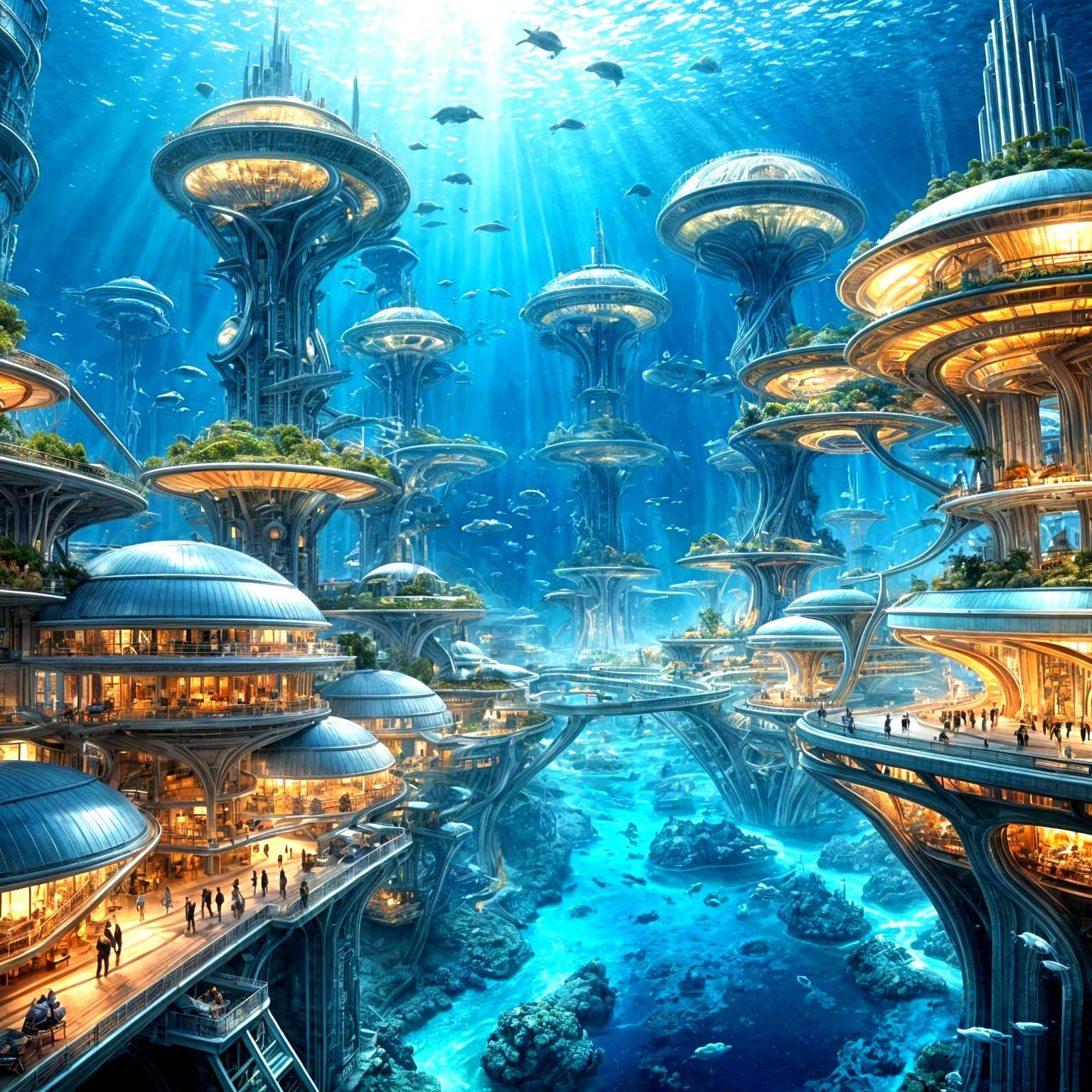 Underwater settlement - Underwater City of the Future: Hydro...